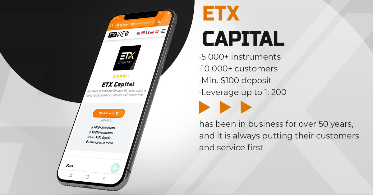 ETX Capital on FxView — Broker view