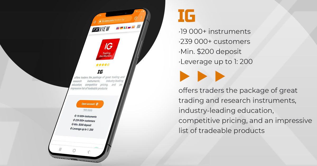 IG on FxView — Broker view